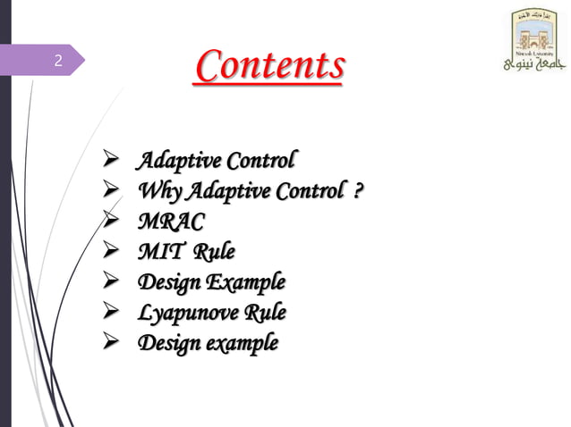 Model Reference Adaptive Control Ppt Physics Science