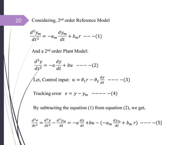 Model Reference Adaptive Control.ppt | Physics | Science