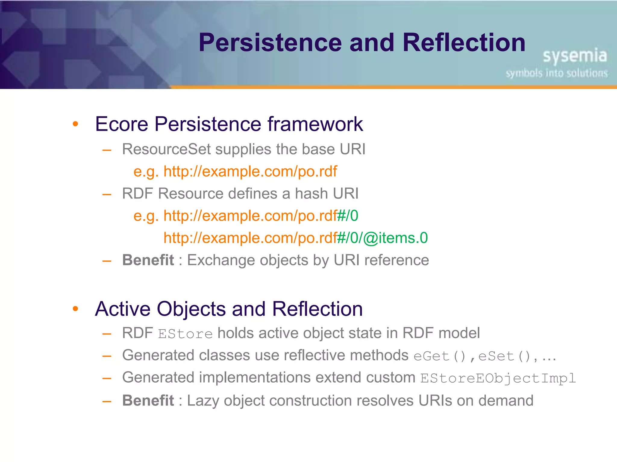 Ecore Model Reflection in RDF | PPT