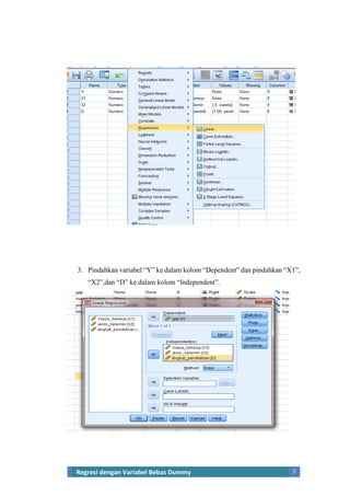 Model regresi dengan variabel bebas dummy | PDF