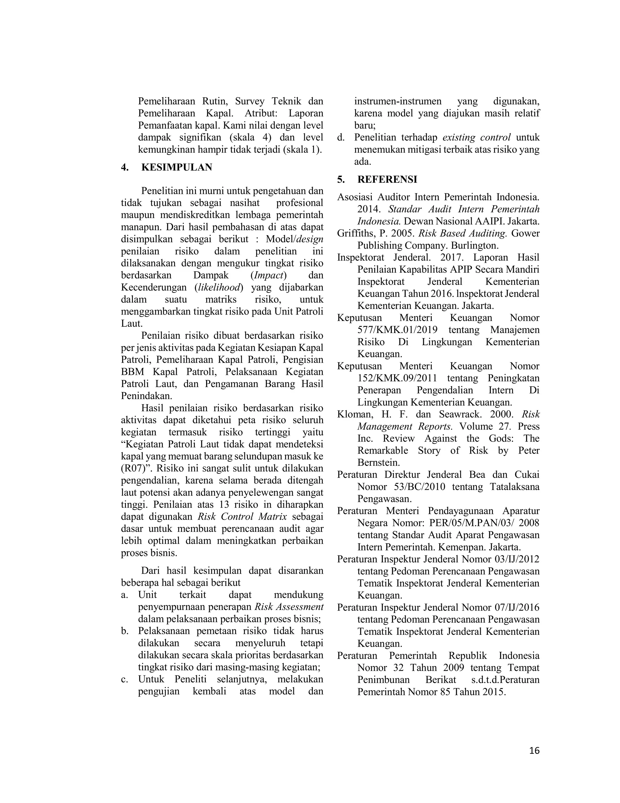 Model Risk Control Matrix Mujiastono1 , Dody Mardiansyah2 , Gustian ...
