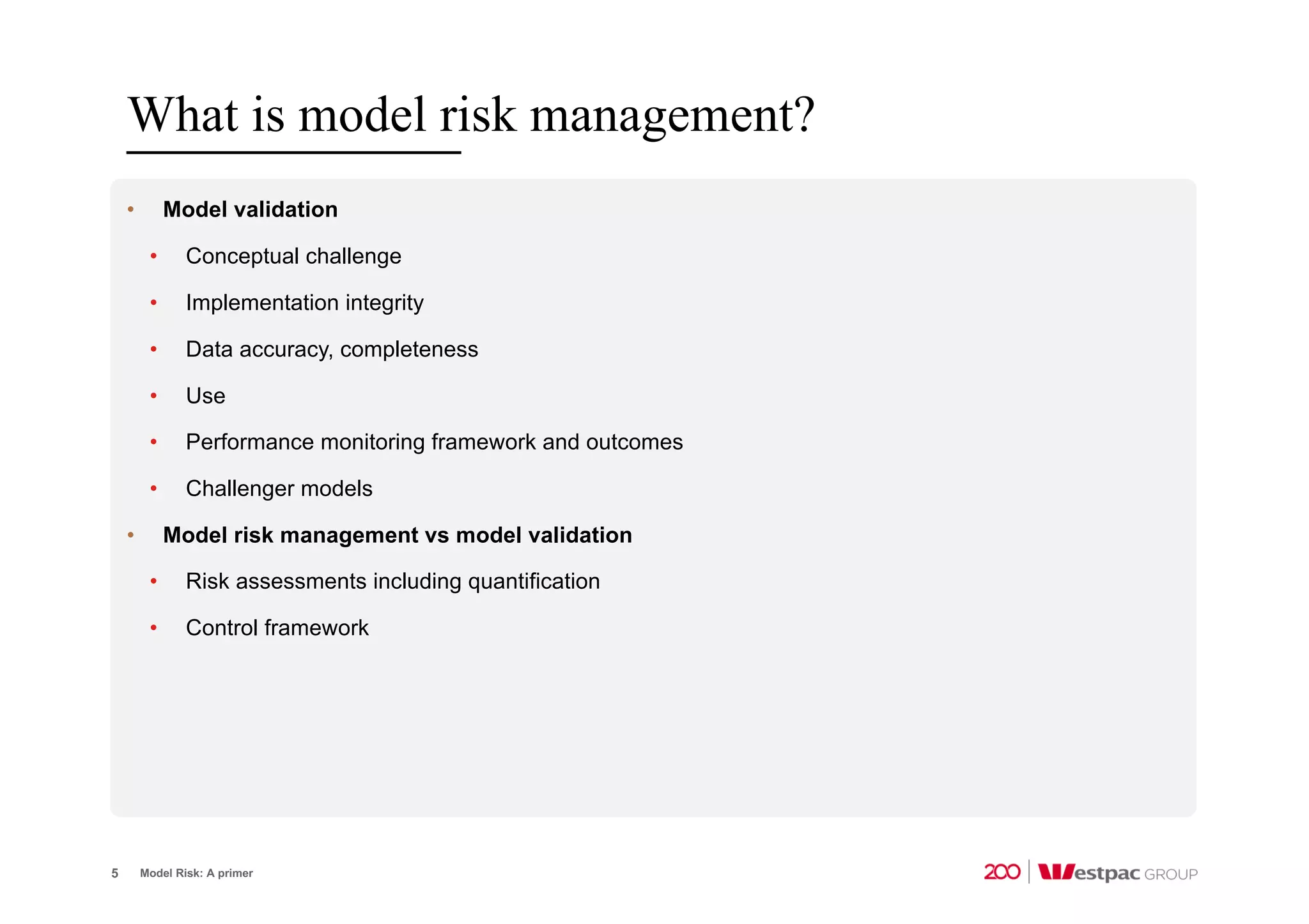 Model risk management: a primer | PDF