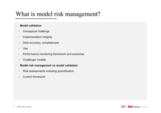 Model risk management: a primer | PDF
