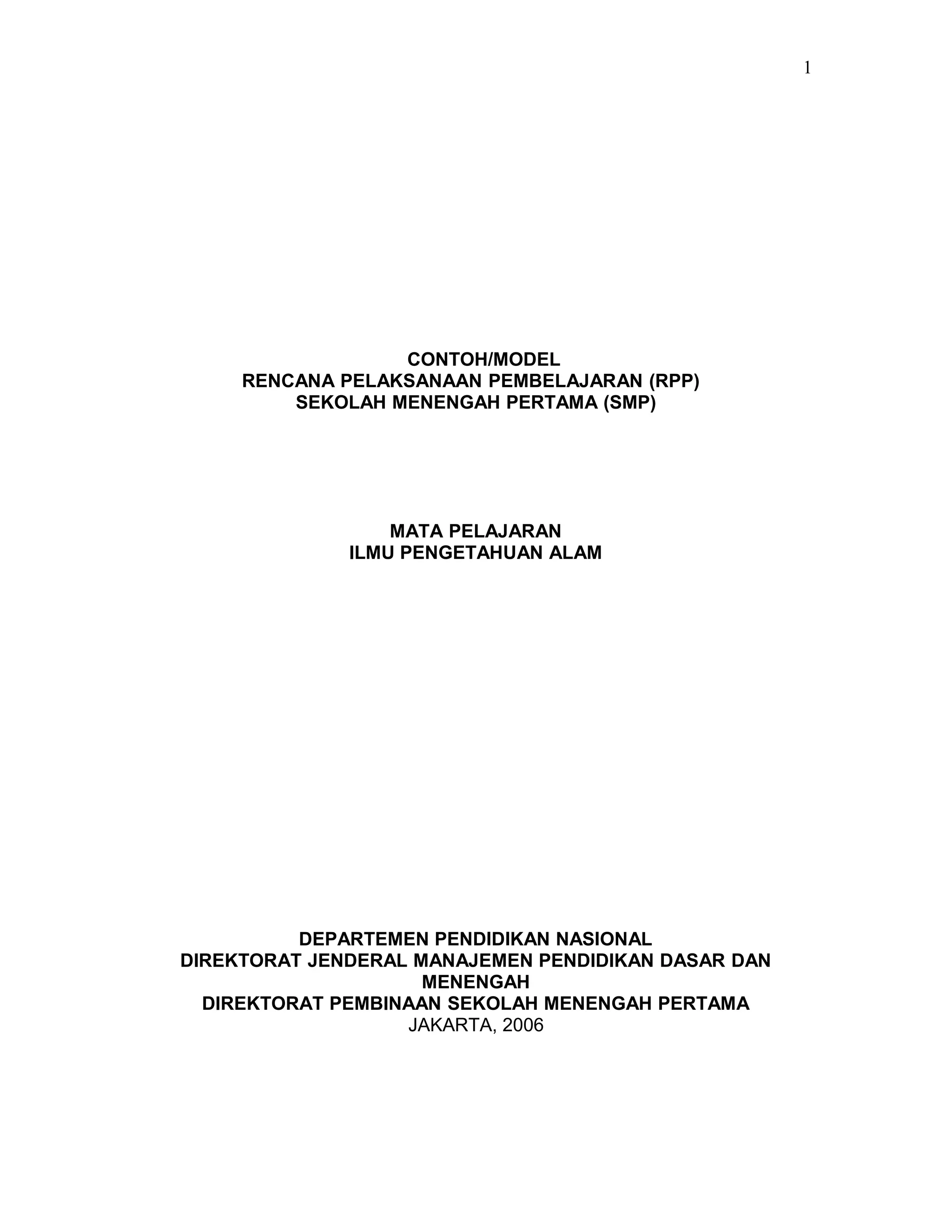 Model rpp ipa smp rev lpmp | PDF