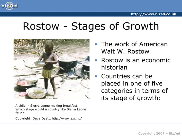 Rostow Modles - Stages of Growth | PPT
