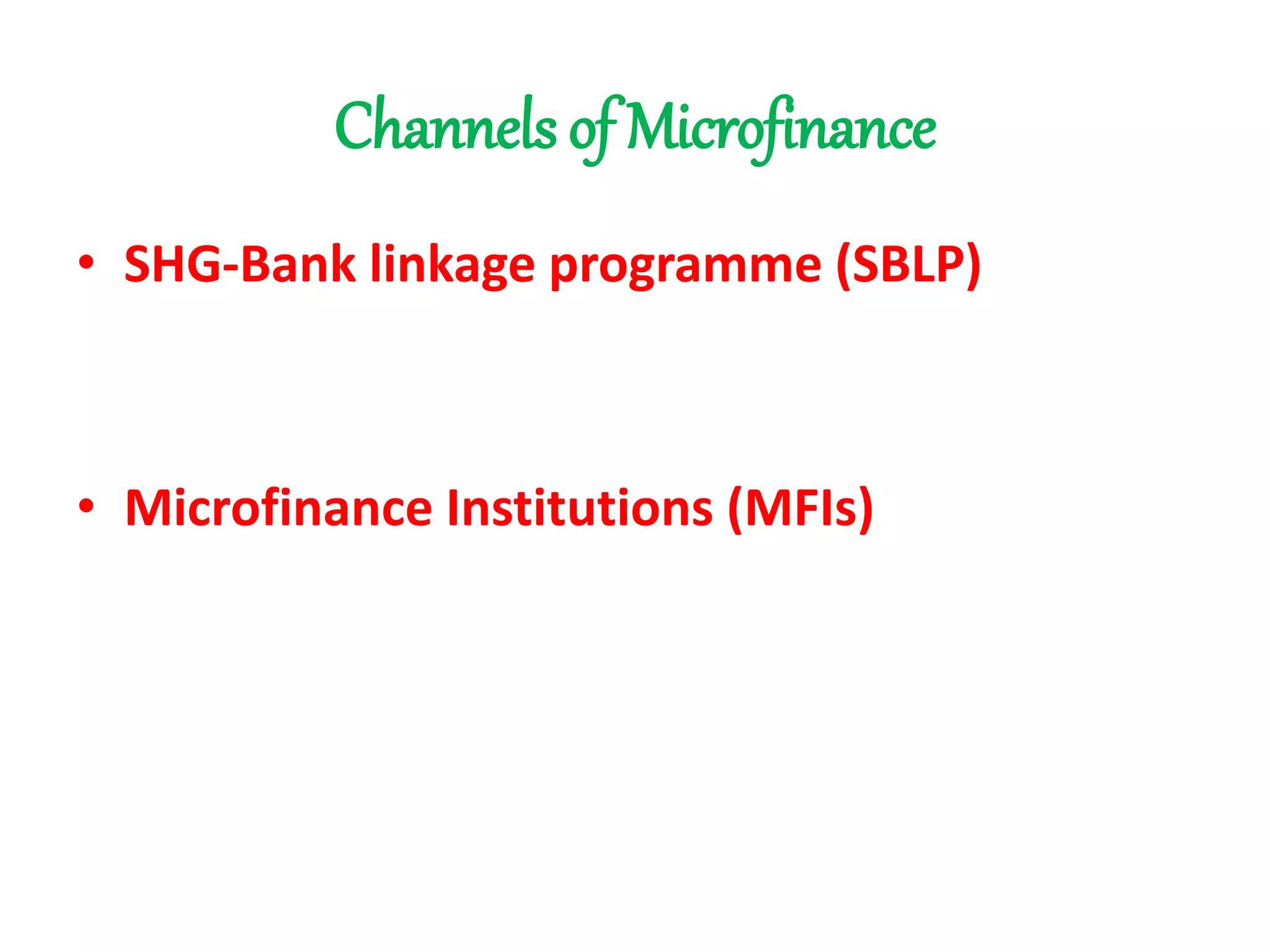 microfinance models | PPTX