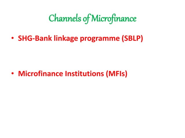 microfinance models | PPTX | Non-Profit Organizations | Industries