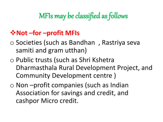 microfinance models | PPTX | Non-Profit Organizations | Industries