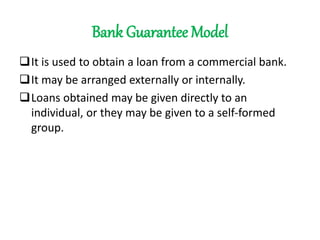 microfinance models | PPTX