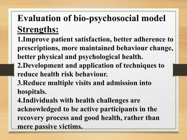Biopsychosocial Models | PPT