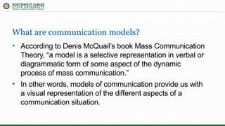 Model of Communication Presentation for College | PPTX