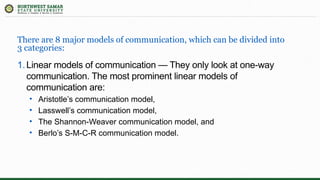 Model of Communication Presentation for College | PPTX