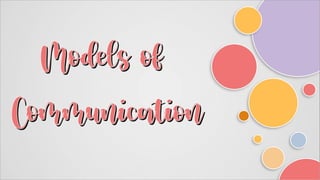 Models-of-Communication (Oral Communication ) | PDF