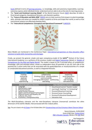 Models of Competences based on Inter-Connected Knowledge-Skills-Values ...