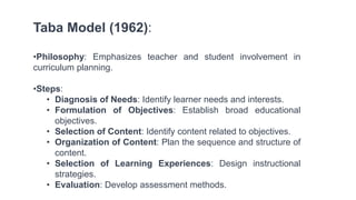 Models-of-Curriculum-Development-Education | PPT