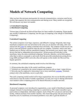 Models of-network-computing | PDF