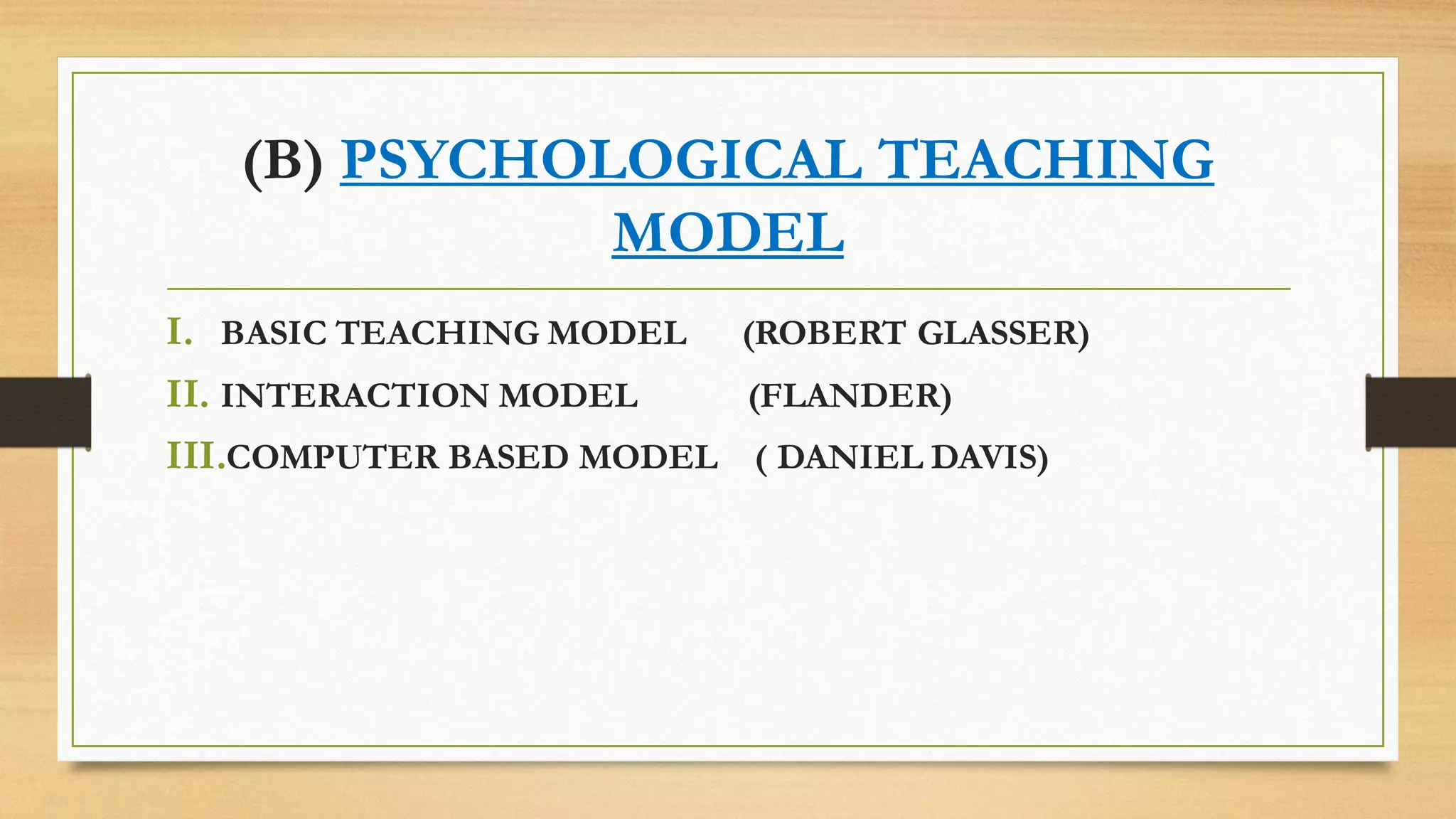 MODELS OF TEACHING | PDF