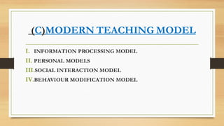 MODELS OF TEACHING | PDF