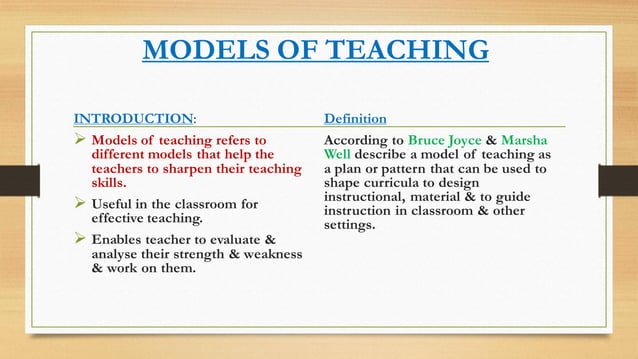 MODELS OF TEACHING | PDF | Educational Assessment | Education