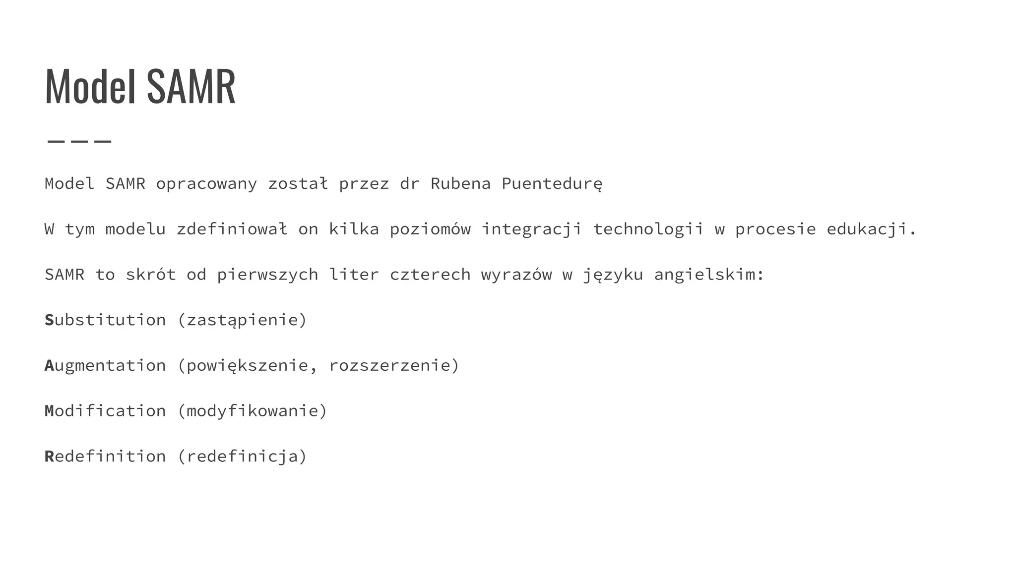 Model SAMR Barbara Ostrowska | PDF