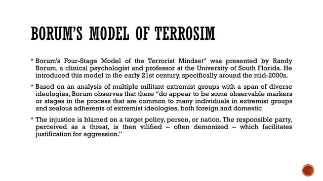 Detailed Presentation Models and ideologies of Terrorism | PPT