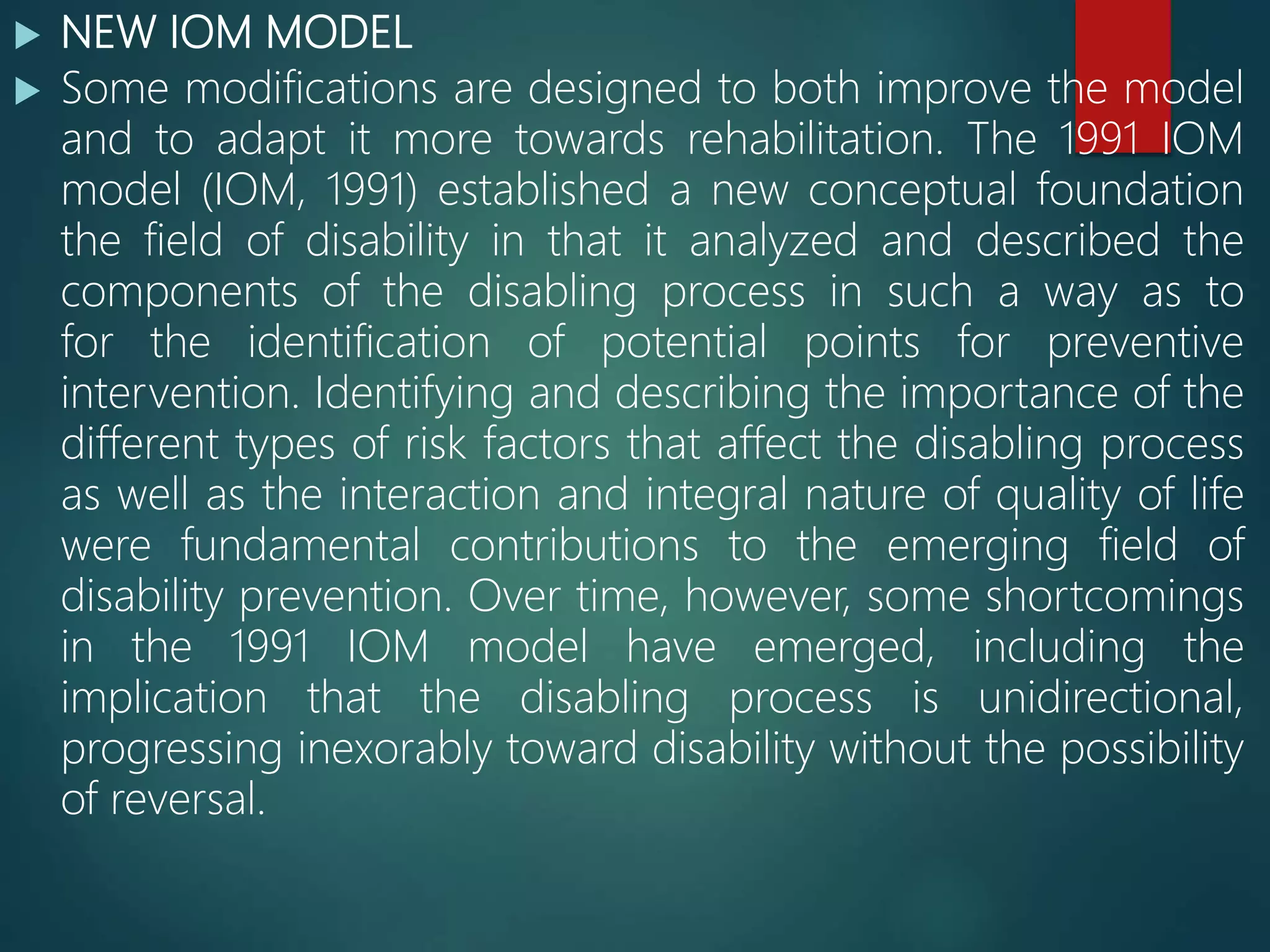 Models and methods of rehabilitation | PPTX