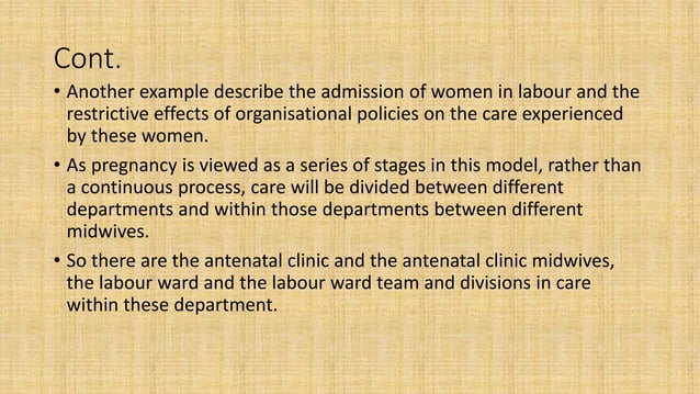 MODELS AND THEORIES INFLUENCING MIDWIFERY CARE full.pptx | Pregnancy ...