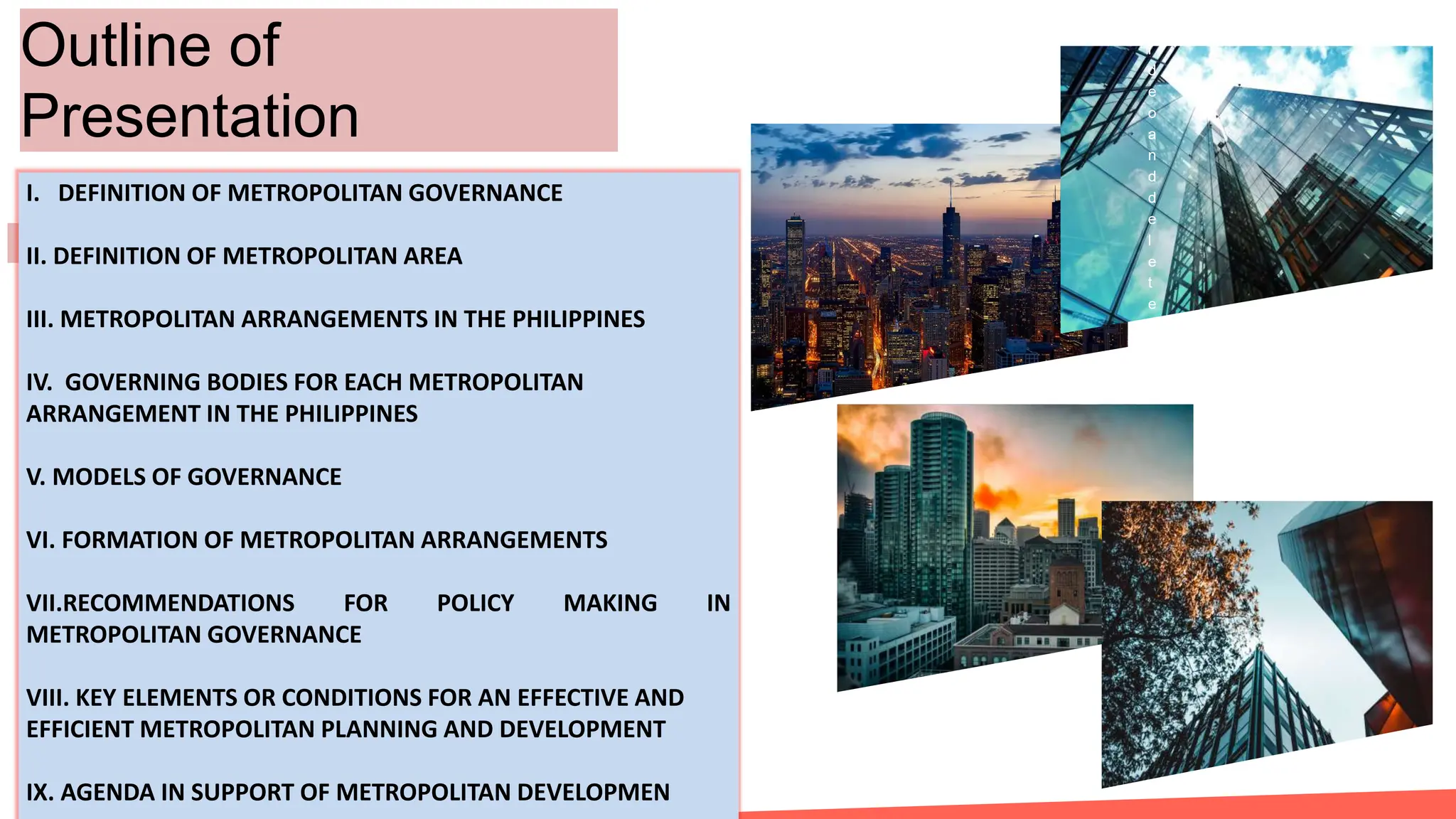 Models & Variations : Metro Governance | PPTX