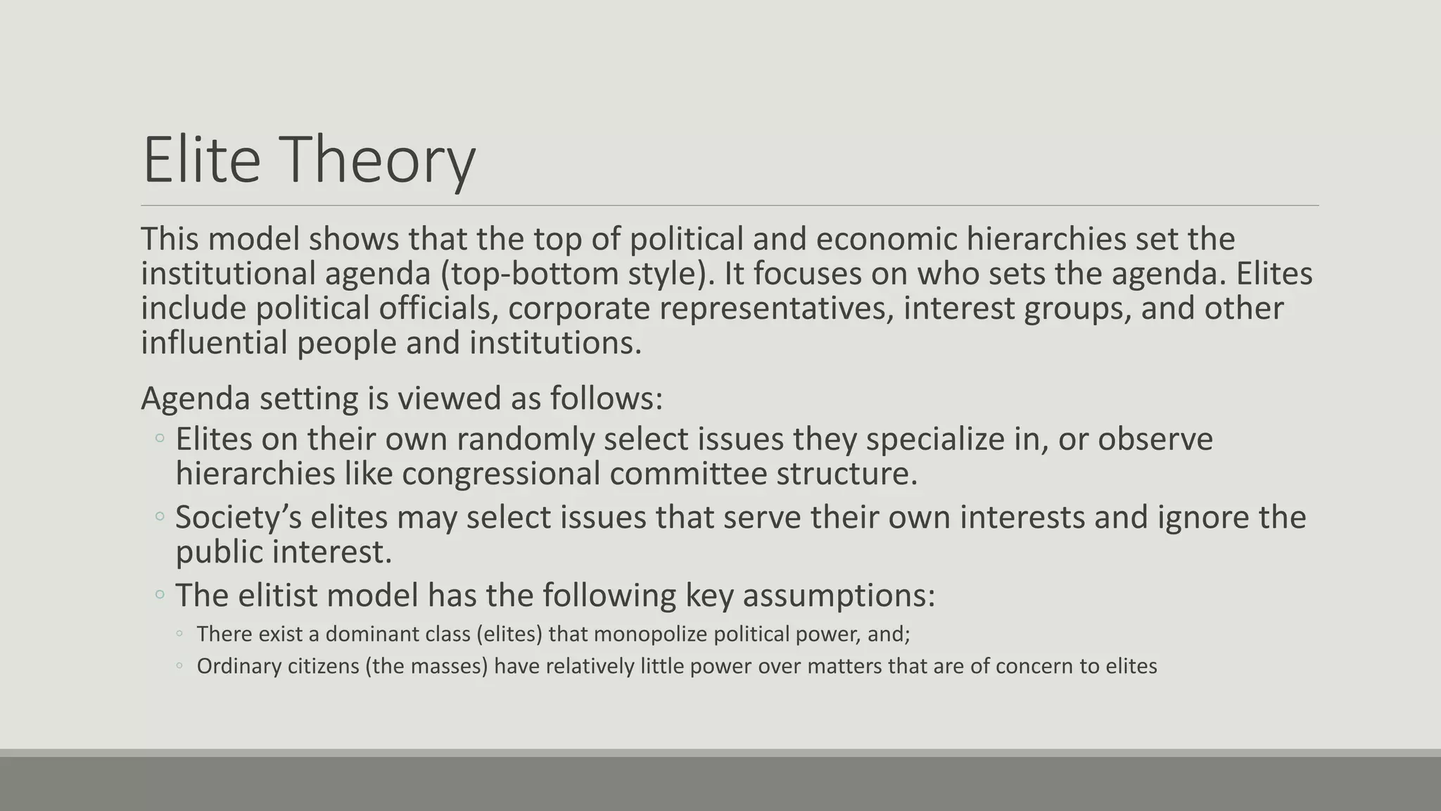 Models Approaches of Public Policy | PDF