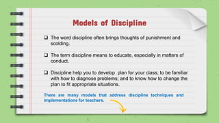 Models associated with subject matter/discipline | PPTX
