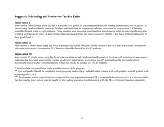 Model secondary plan for reading intervention and development | PDF