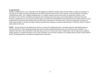 Model secondary plan for reading intervention and development | PDF