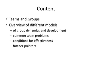 Models for forming teams | PDF