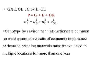 Models for g x e analysis | PPTX