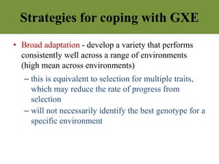 Models for g x e analysis | PPTX