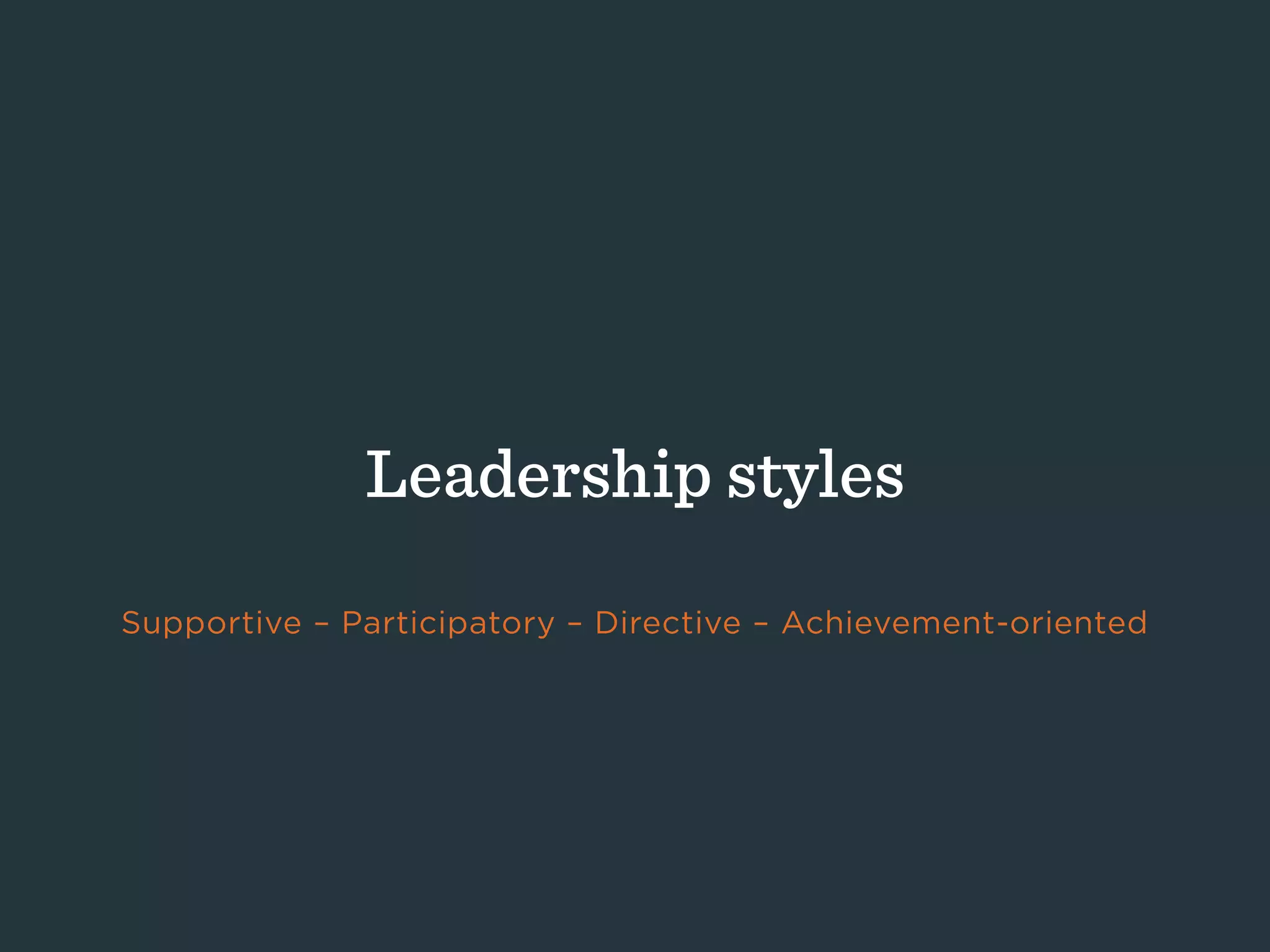 Models for leadership | PDF