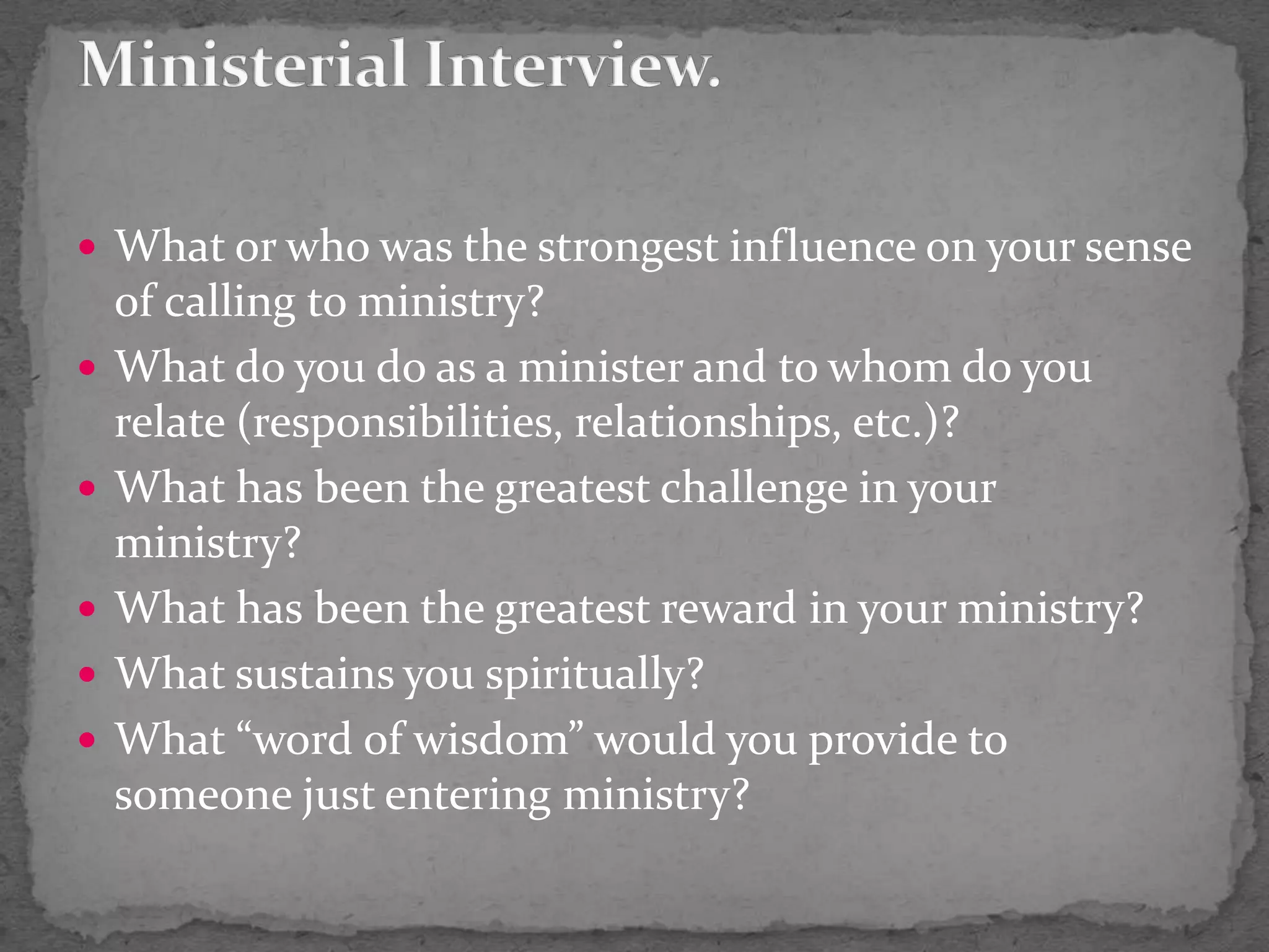 Models For Ministry | PPT