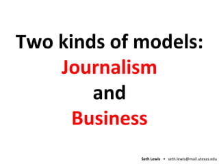 New Models for News | PPT