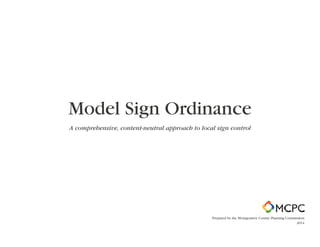 Model Sign Ordinance | PPT
