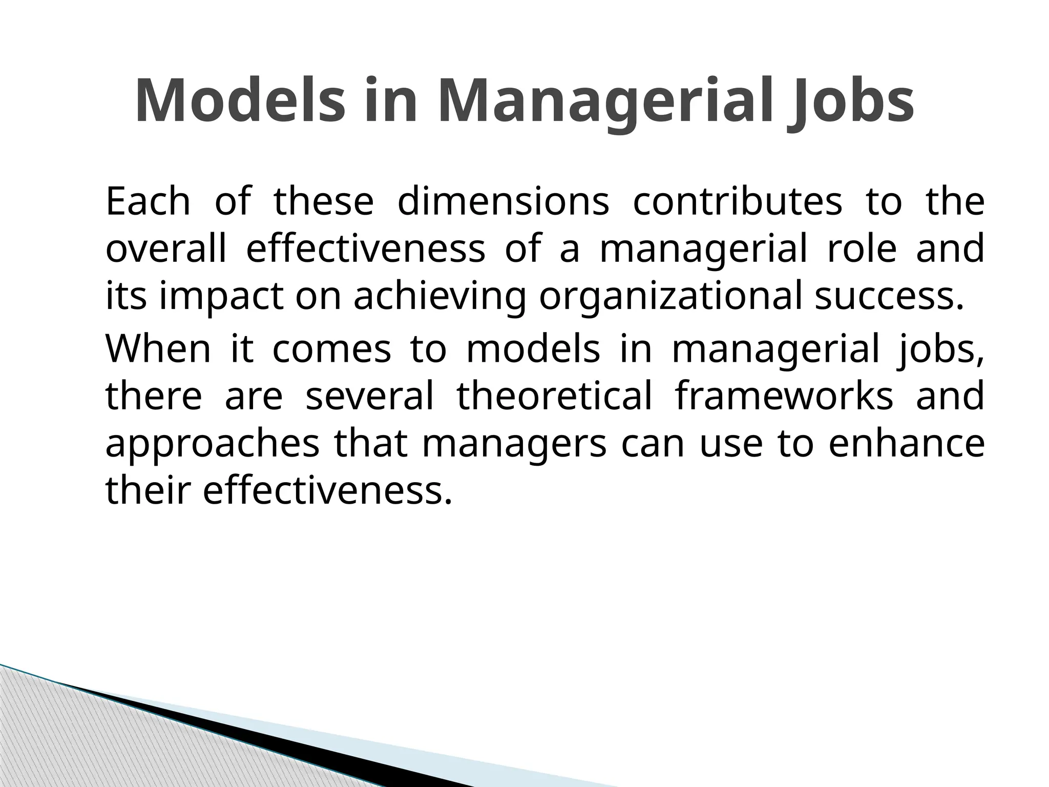 Different Types of Models in Managerial Behaviour | PPT