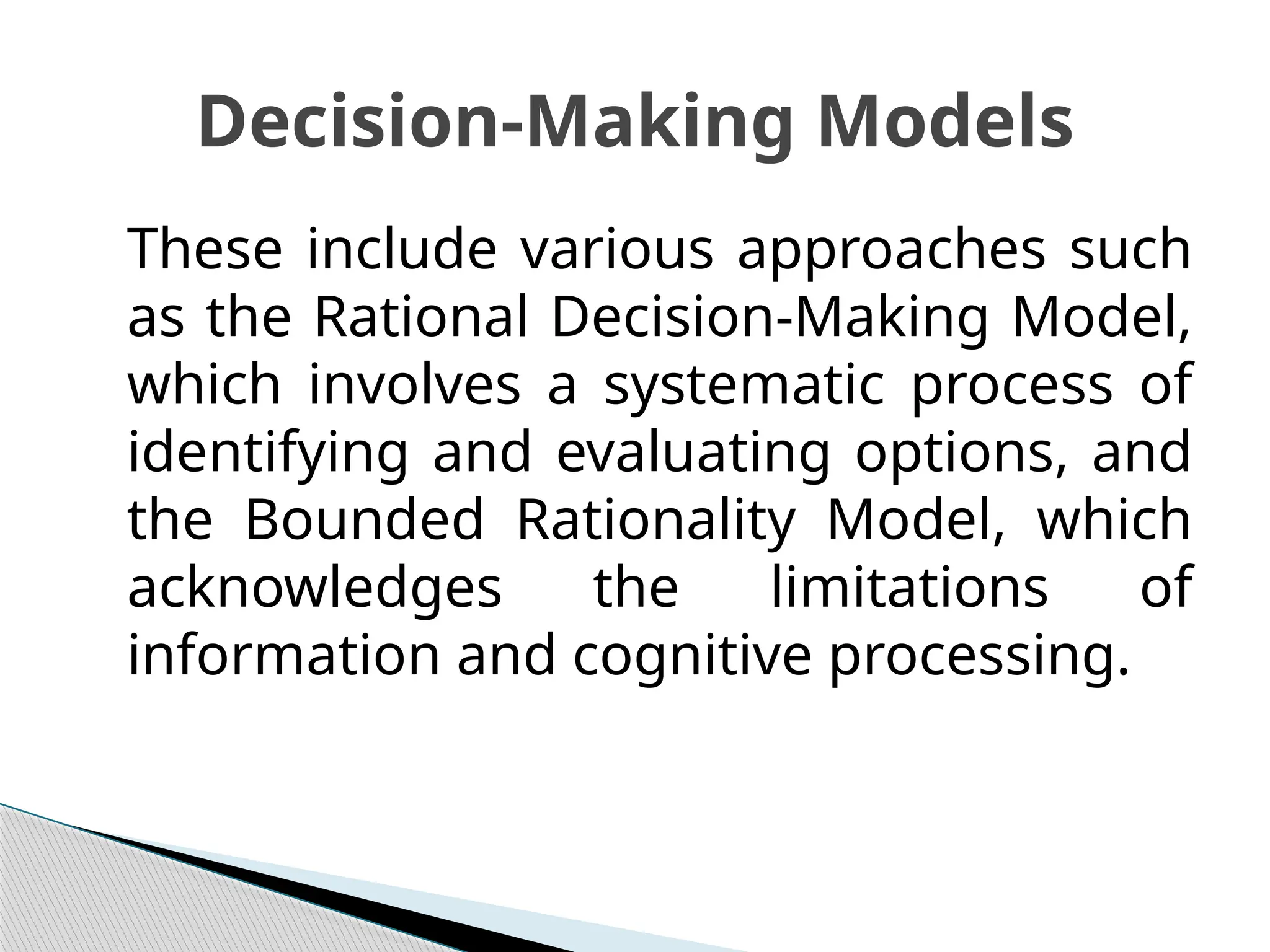 Different Types of Models in Managerial Behaviour | PPT