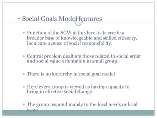 MODELS IN SOCIAL GROUP WORK , BY ARSHIL PC ,DEPARTMENT OF SOCIAL WORK ...
