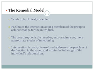 MODELS IN SOCIAL GROUP WORK , BY ARSHIL PC ,DEPARTMENT OF SOCIAL WORK ...