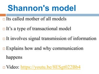 MODELS OF COMMUNICATION | PPTX