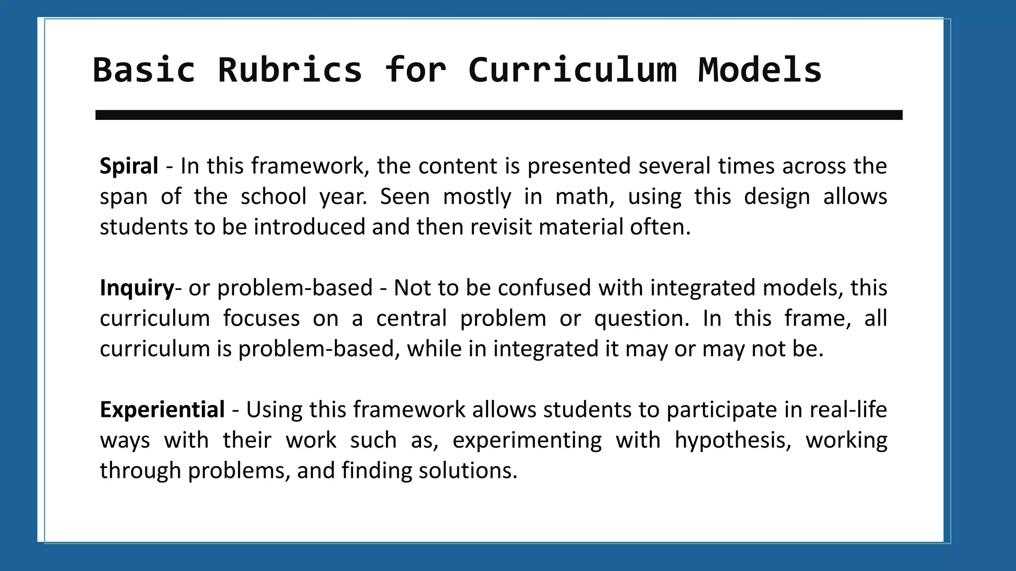 Dynamic model and Skilbeck Model of Curriculum | PPTX