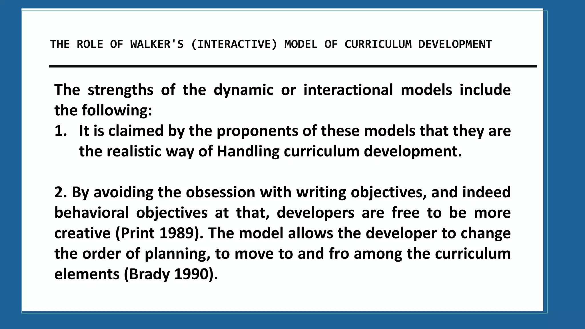 Dynamic model and Skilbeck Model of Curriculum | PPTX