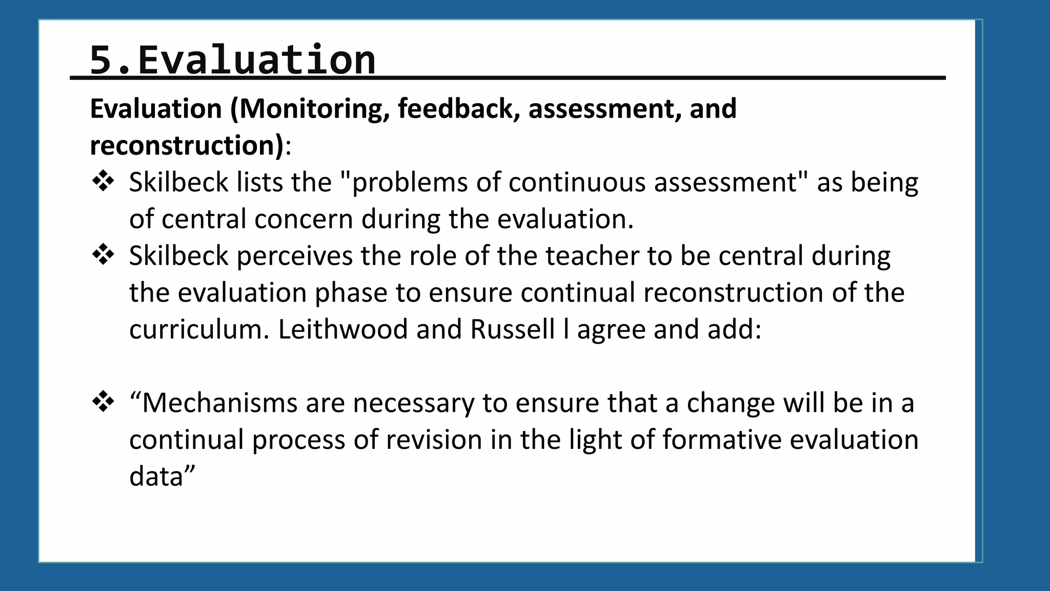 Dynamic model and Skilbeck Model of Curriculum | PPTX