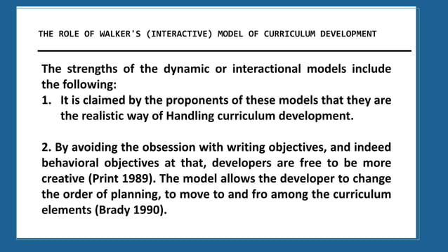 Dynamic model and Skilbeck Model of Curriculum | PPTX | Education ...