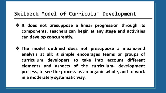 Dynamic model and Skilbeck Model of Curriculum | PPTX | Education ...