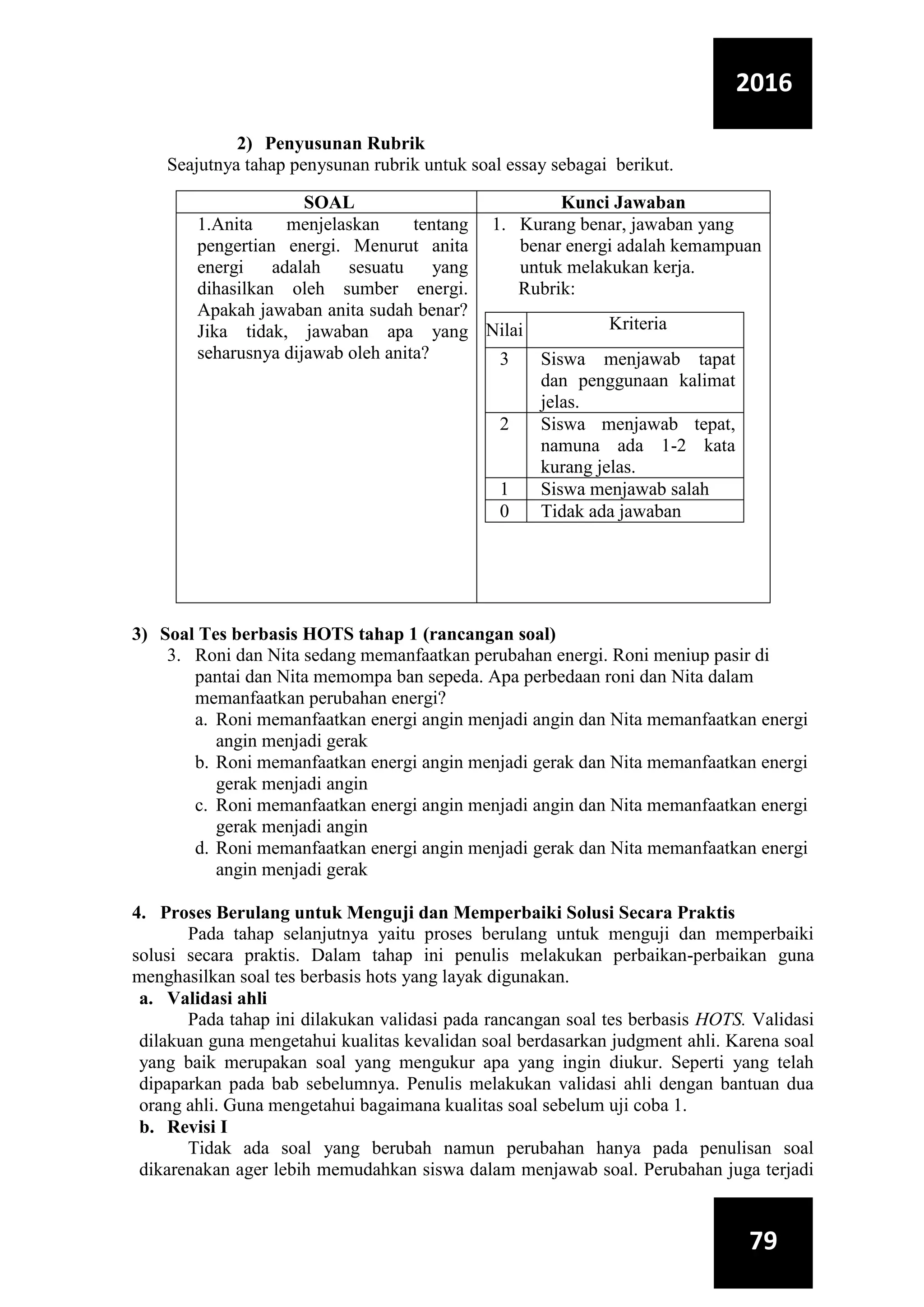 Model soal hots | PDF